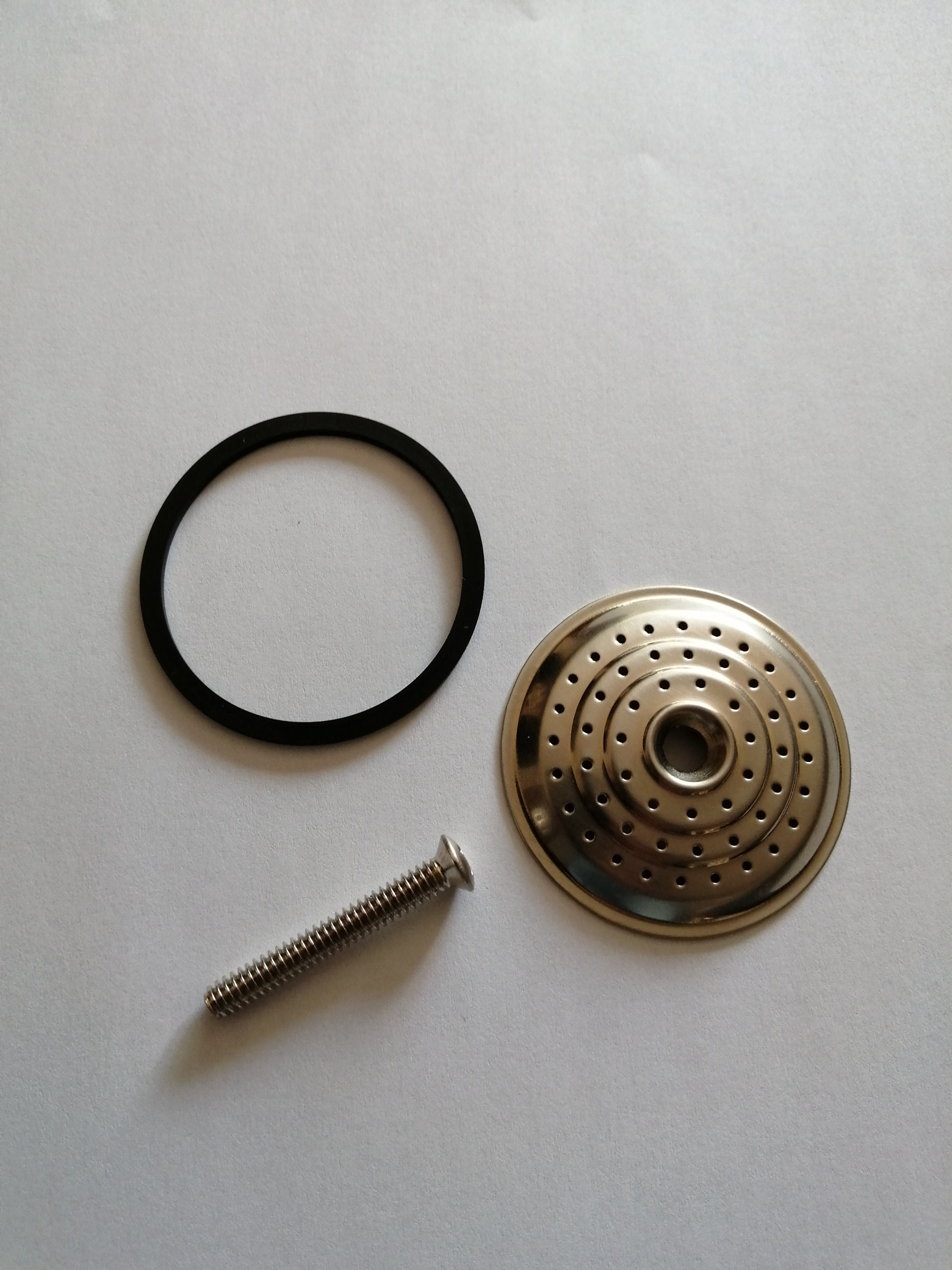 GRILLE + VIS + JOINT POUR DOUCHETTE ELSA finition Nickel Mat HORUS