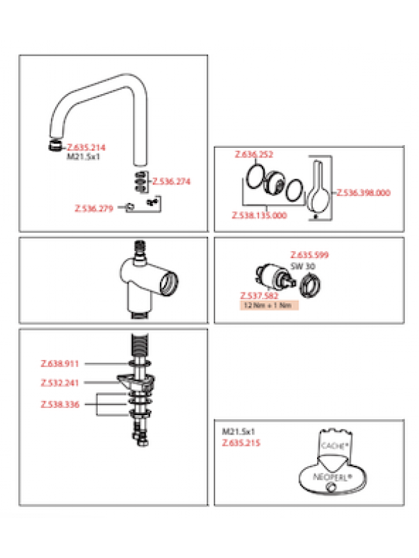 Retrouvez les pièces détachées pour votre robinetterie LIVELLO de KWC - CYBER CONFORT